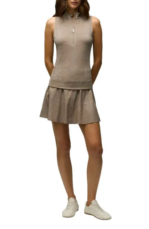 Greyson Halley Croc Embossed Quarter Zip Sleeveless Performance Top