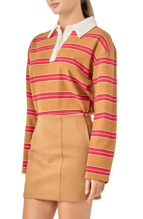 English Factory Striped Rugby Polo Shirt