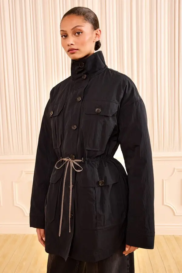 Ulla Johnson Milo Jacket With Fur Lined Hood