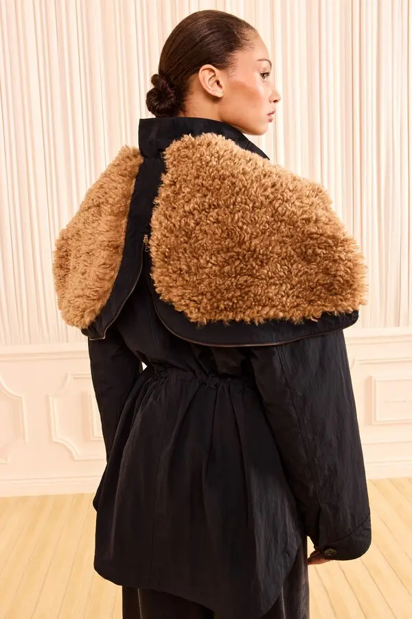 Ulla Johnson Milo Jacket With Fur Lined Hood