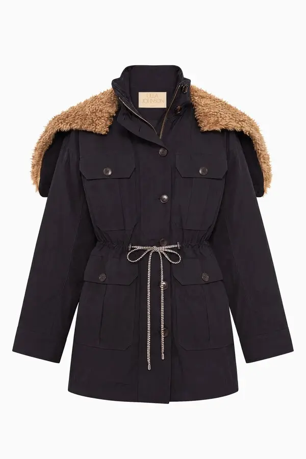 Ulla Johnson Milo Jacket With Fur Lined Hood