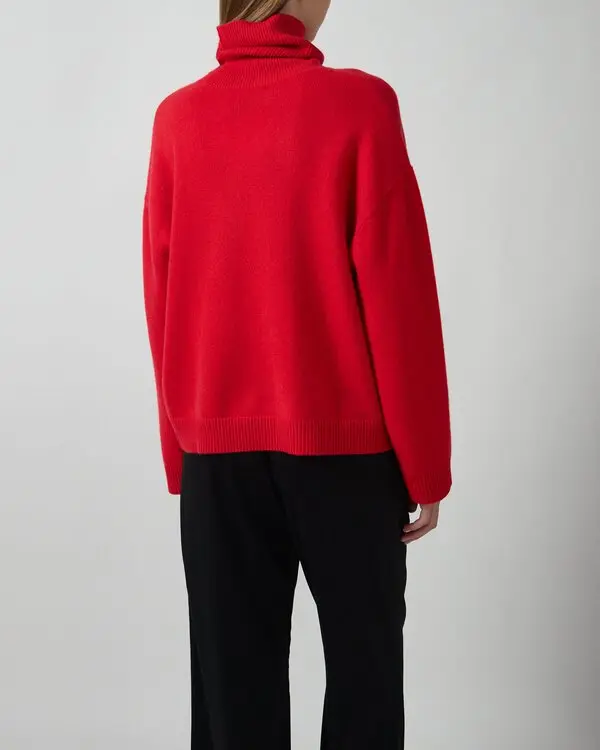 Soft Goat Sweater Folded Turtleneck Cashmere