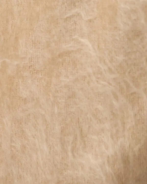 Soft Goat Cardigan Brushed Cashmere - Camel