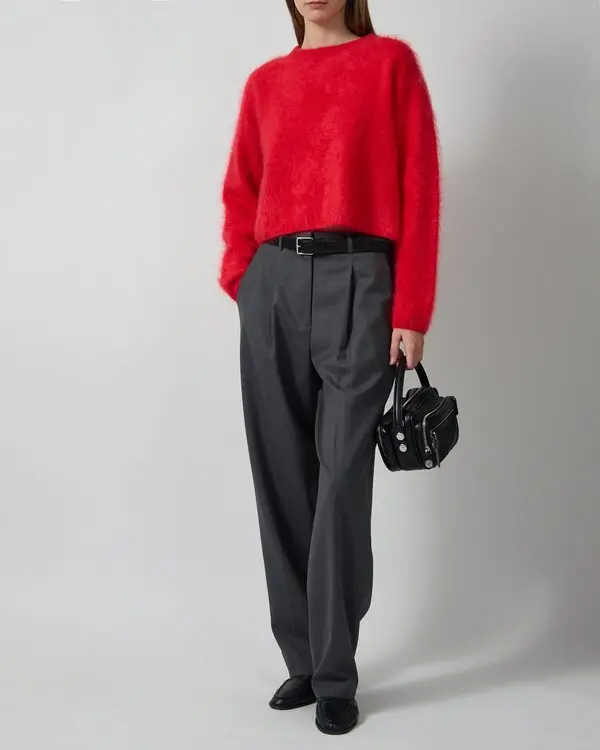 Soft Goat Sweater Brushed Crewneck Cashmere