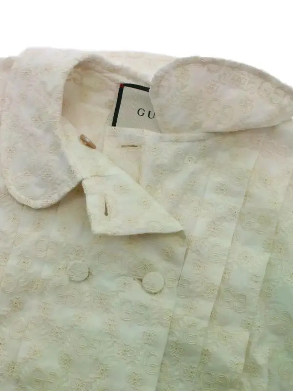 Gucci 2000s Gg Floral-embroidered Blouse