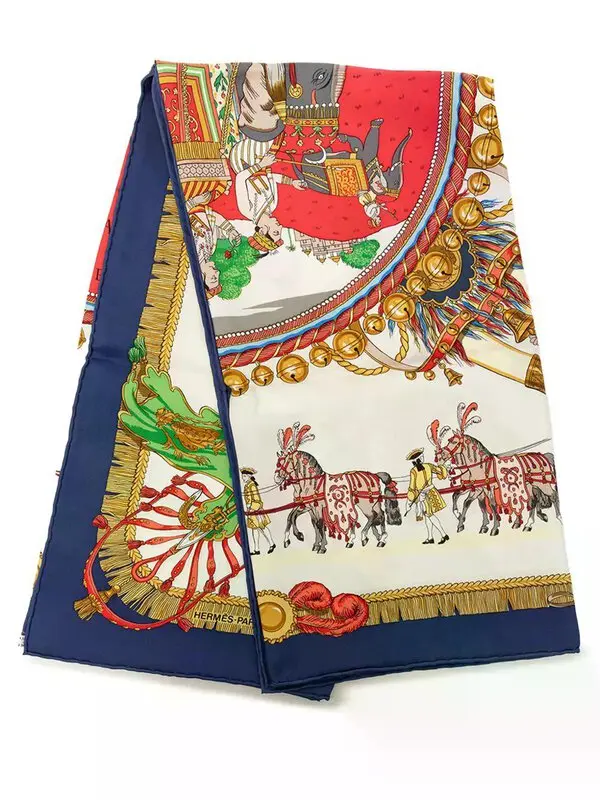 Hermès 1986 Caparacons De La France Et De Linde Silk Scarf 90 Scarves - Multicolour