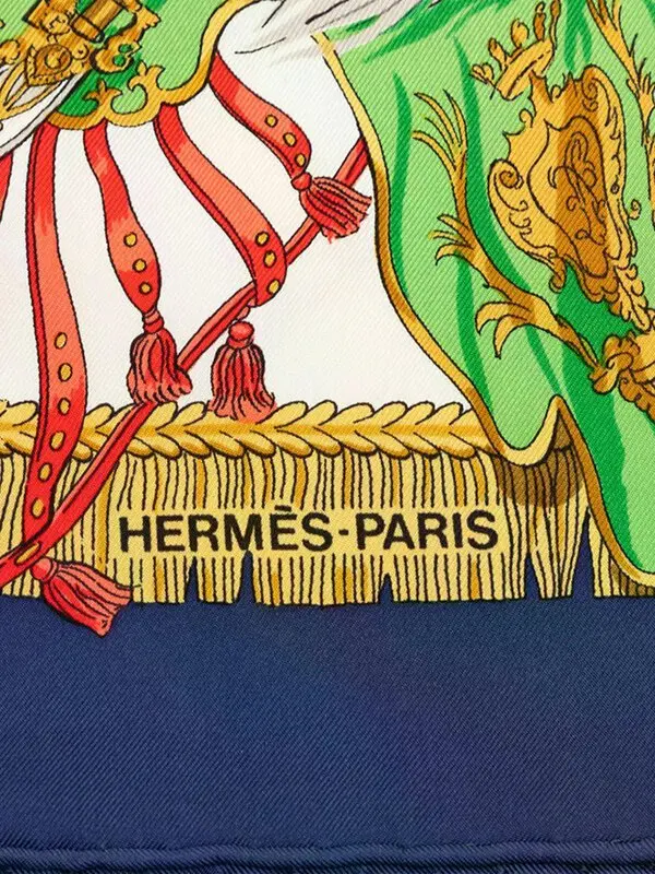 Hermès 1986 Caparacons De La France Et De Linde Silk Scarf 90 Scarves - Multicolour