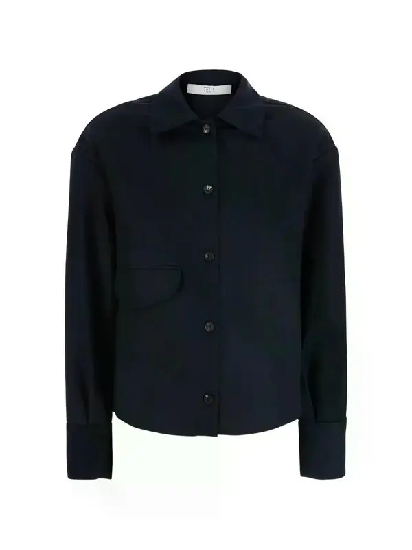 TELA Britt Flap-pocket Shirt - Blue