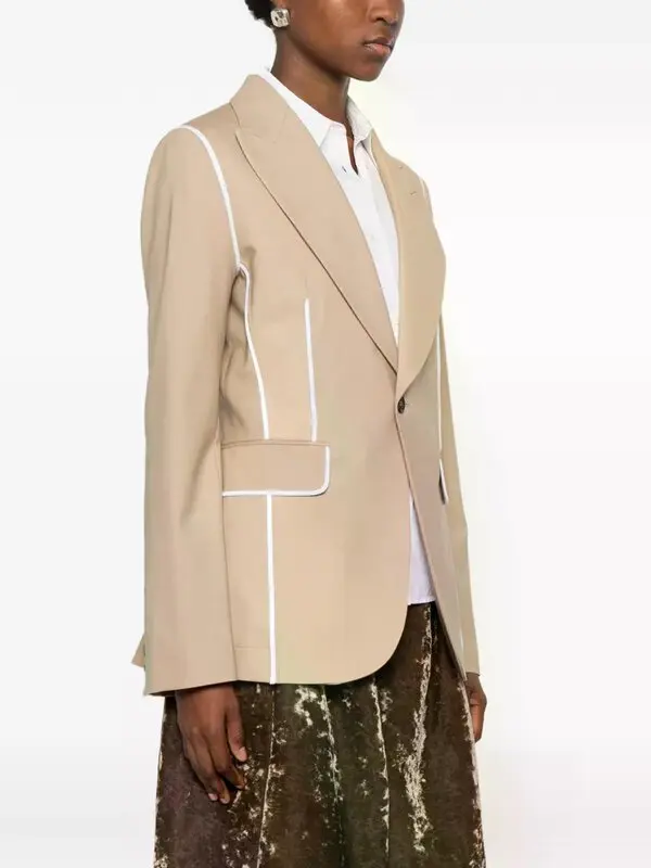Moschino Contrast-trim Peaked-lapel Blazer