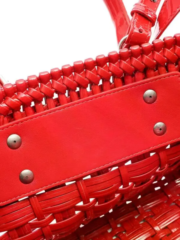 Balenciaga 2010s Xs Bistro Basket Tote Bag - Red