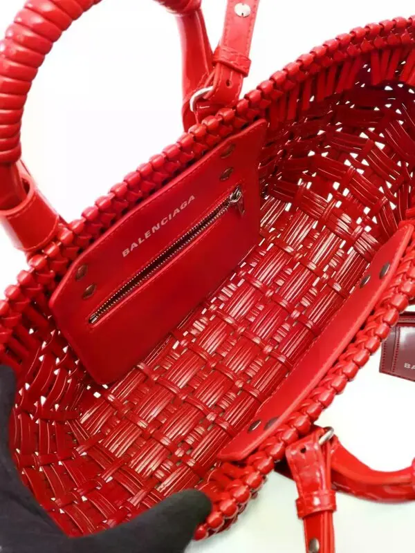Balenciaga 2010s Xs Bistro Basket Tote Bag - Red