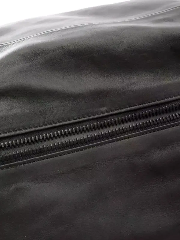 Bottega Veneta 2010s Perforated Leather Messenger Bag