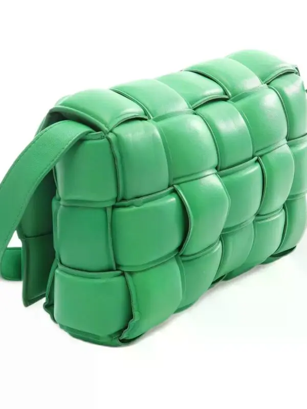 Bottega Veneta 2000s Padded Cassette Intrecciato Shoulder Bag - Green