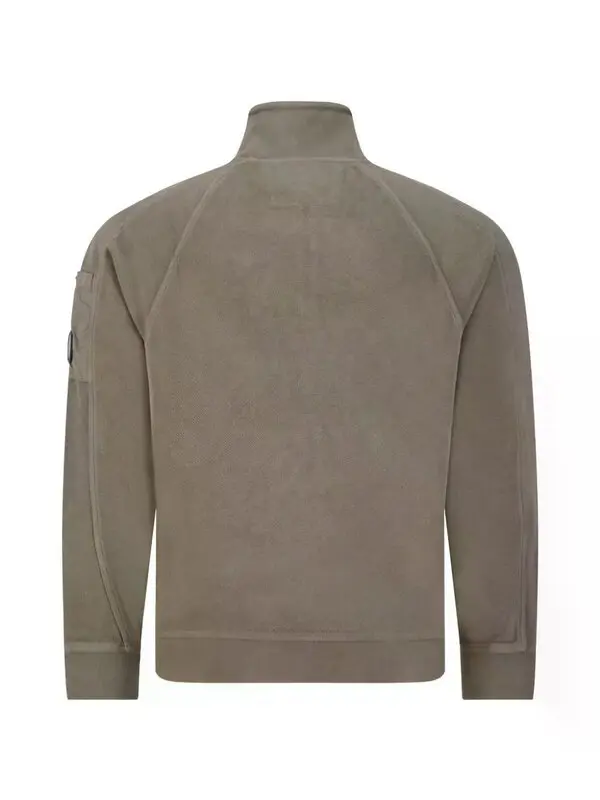 C.P. COMPANY Brushed Emerized Diagonal-fleece Half-zip Lens Sweatshirt