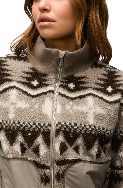 Greyson Fair Isle High-pile Fleece Full Zip Jacket