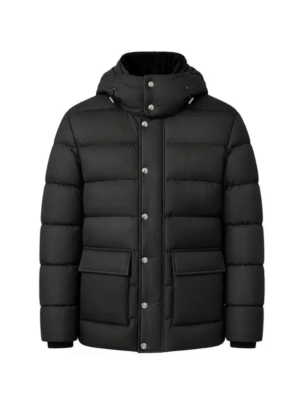 Herno Quilted Hooded Down Jacket - Black
