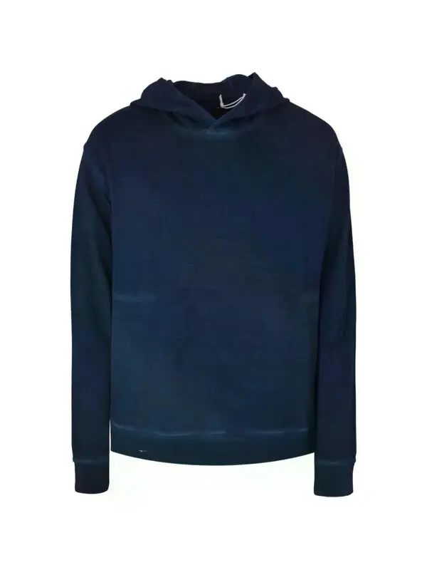 120% Lino Faded-effect Hoodie - Blue