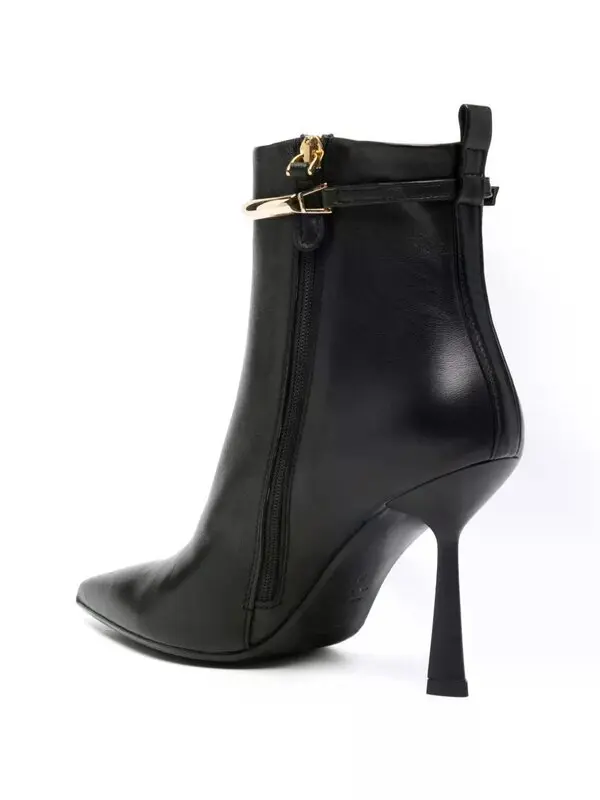 CHANTAL Buckle-detail Pointed-toe Ankle Boots