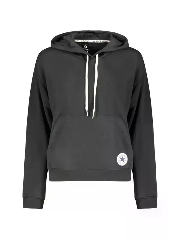CONVERSE Chuck Taylor Logo-patch Drawstring Hoodie - Black