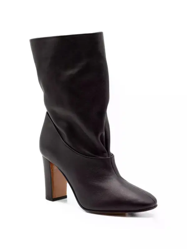 Alberta Ferretti Gathered Block-heel Boots