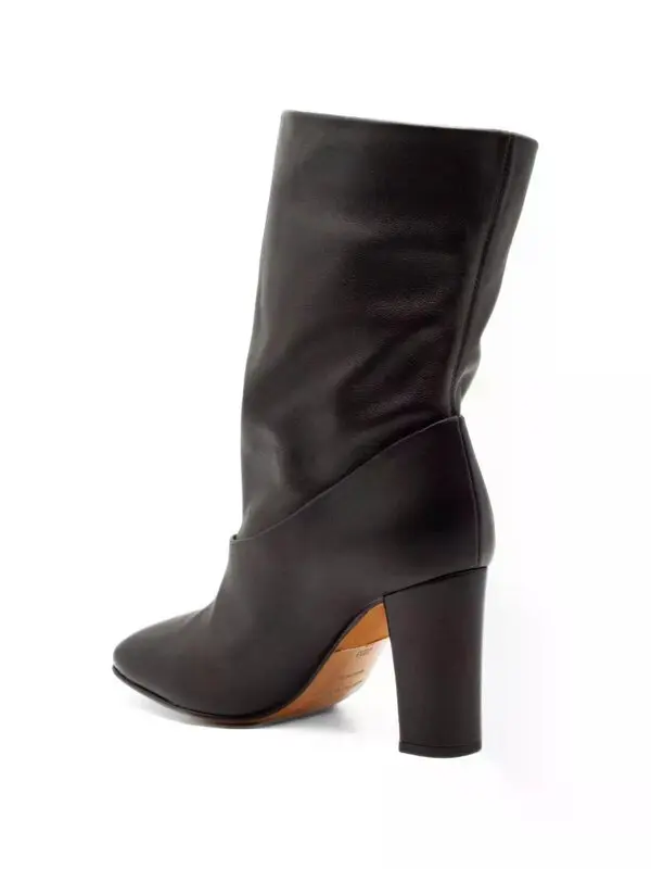 Alberta Ferretti Gathered Block-heel Boots