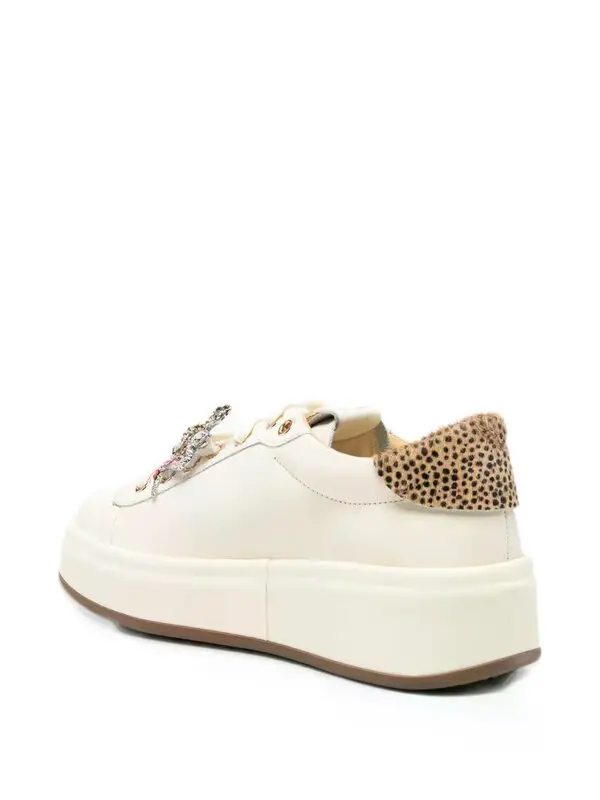 GIO+ Olivia146 Crystal-embellished Leather Sneakers
