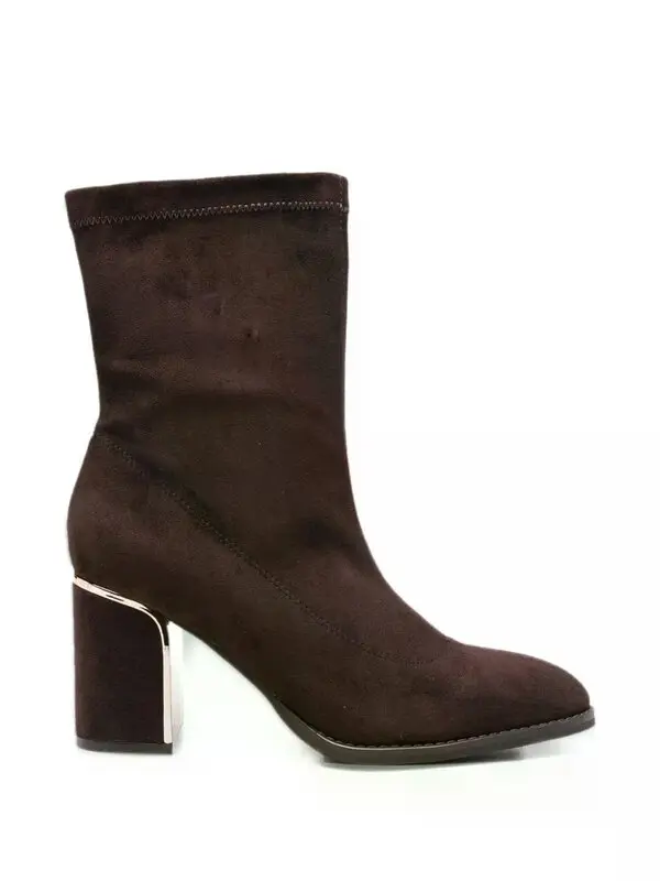 ALMA EN PENA Metallic-trim Block-heel Ankle Boots
