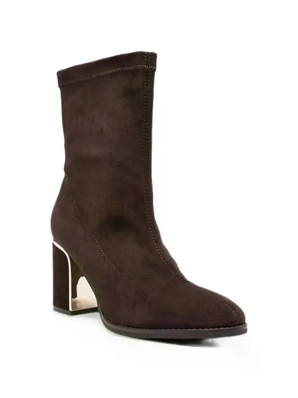 ALMA EN PENA Metallic-trim Block-heel Ankle Boots