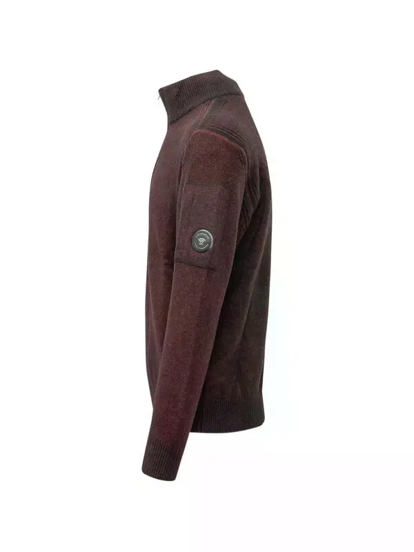 C.P. COMPANY Fleece Knit Lens Half-zip Sweater