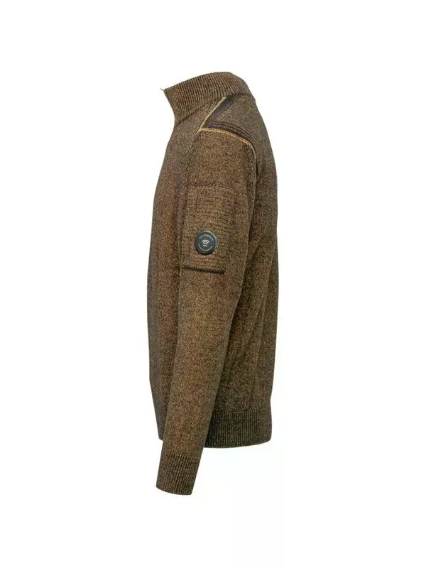 C.P. COMPANY Fleece Knit Lens Half Zip Sweater