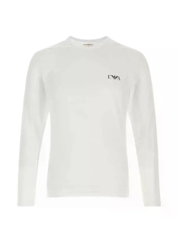 Emporio Armani Logo-print Long-sleeve T-shirt - White