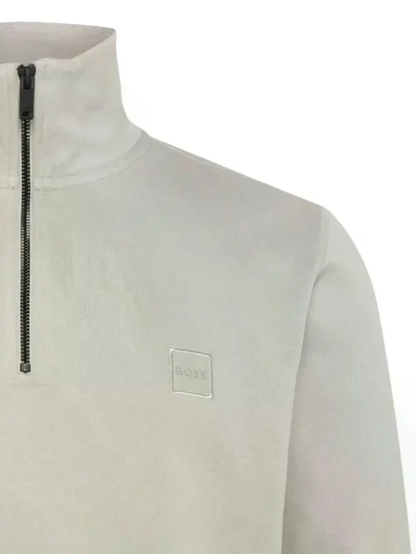 BOSS Cotton-terry Sweatshirt With Zipper Collar