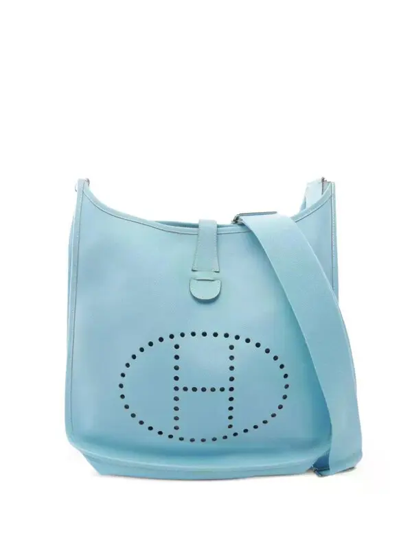 Hermès 2011 Gm Evelyn 3 Troyes Leather Cross Body Bag - Blue