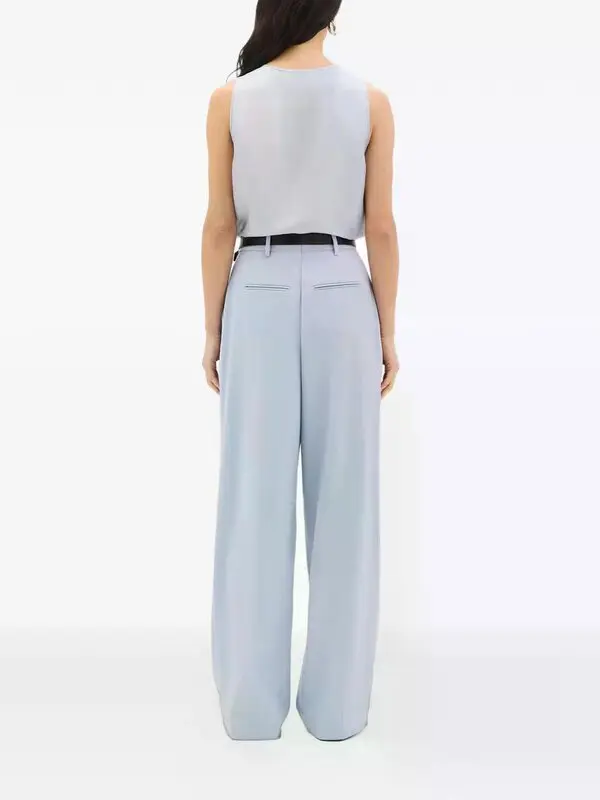 Another Tomorrow Pleated Tailored Trousers