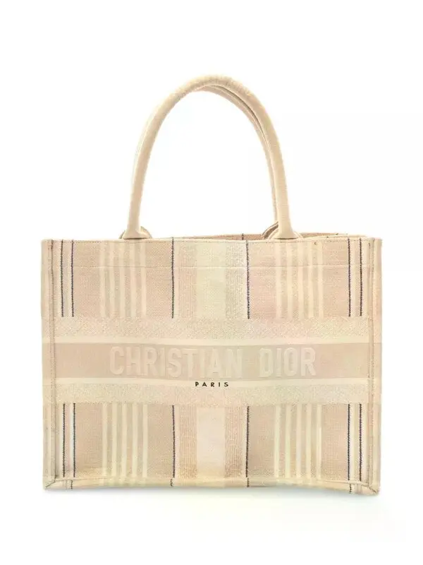 Dior 2000s Medium Book Tote Bag - Neutrals