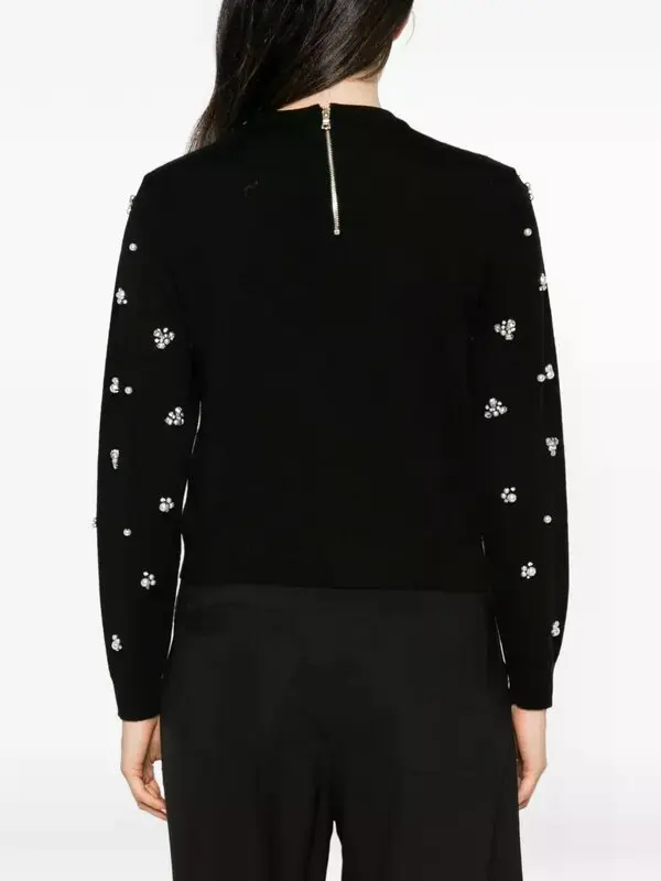 Alice + Olivia Faux-pearl Embellished Sweater