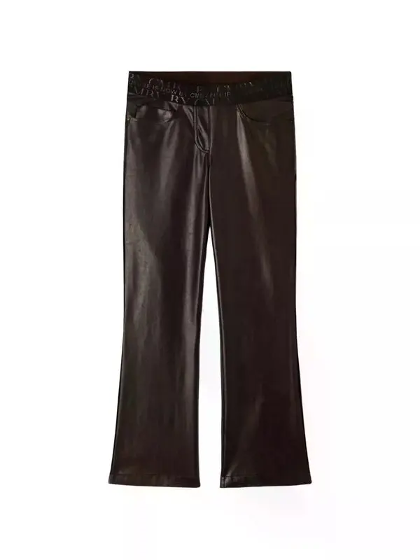CAMBIO Felice Logo-waistband Trousers - Brown