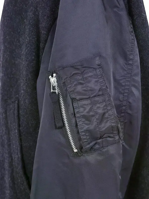 Comme Des Garçons Oversized Zip-up Coat - Grey