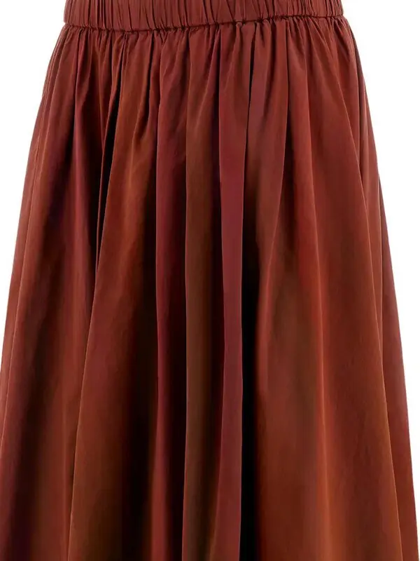 CASEY CASEY Pleated Elasticated Midi Skirt
