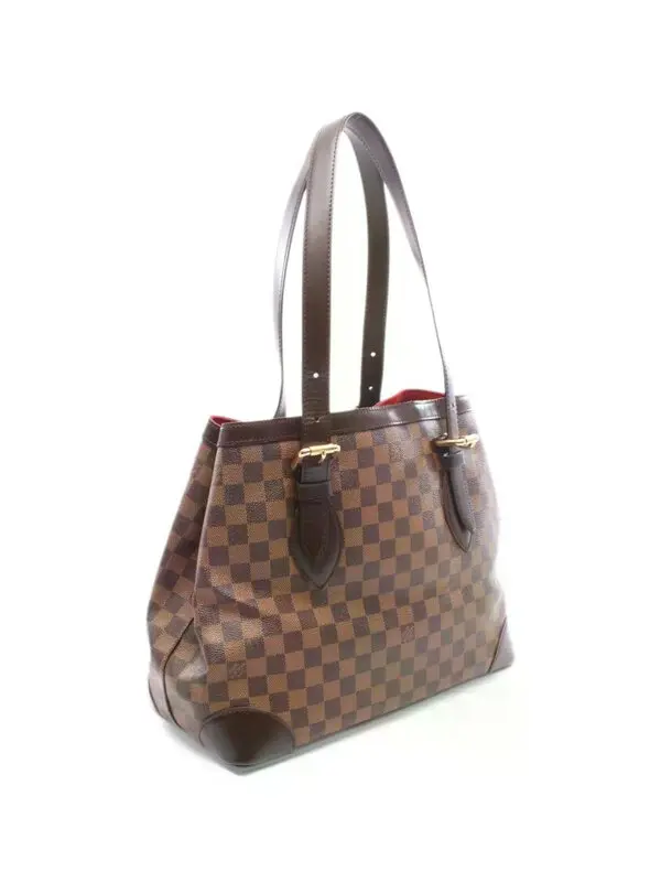 LOUIS VUITTON 2010 Mm Hampstead Damier Ebene Tote Bag - Brown