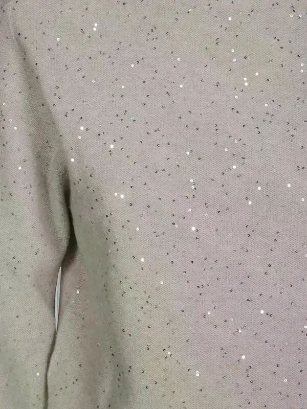 Antonelli Firenze Sequin-embellished Roll-neck Sweater - Neutrals