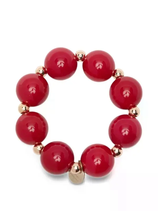 ALESSANDRO ENRIQUEZ Beaded Slip-on Bracelet - Red
