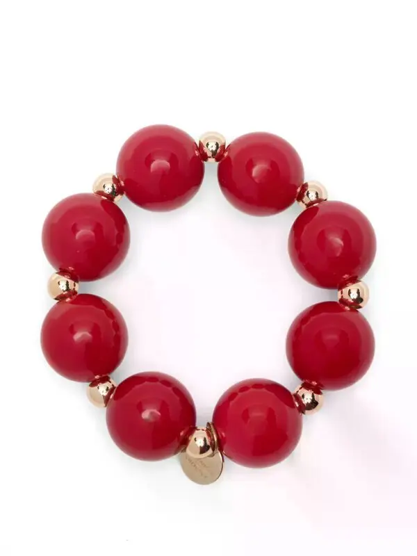 ALESSANDRO ENRIQUEZ Beaded Slip-on Bracelet - Red