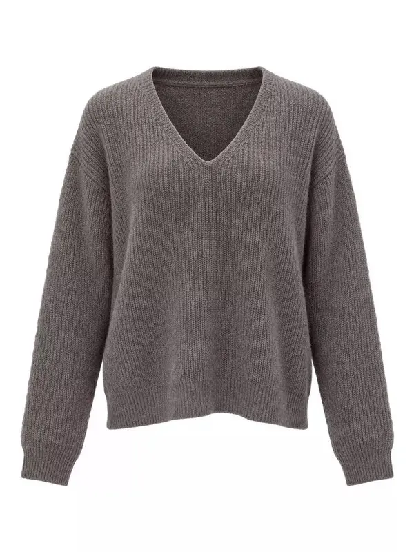 C.T.PLAGE V-neck Ribbed-knit Sweater
