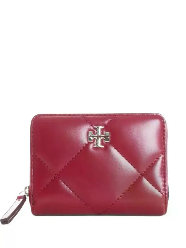 Tory Burch Small Kira Diamond-quilted Wallet - Red