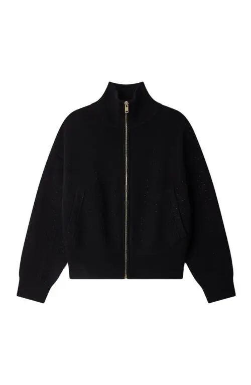 Sandro Standing Collar Strass Cardigan