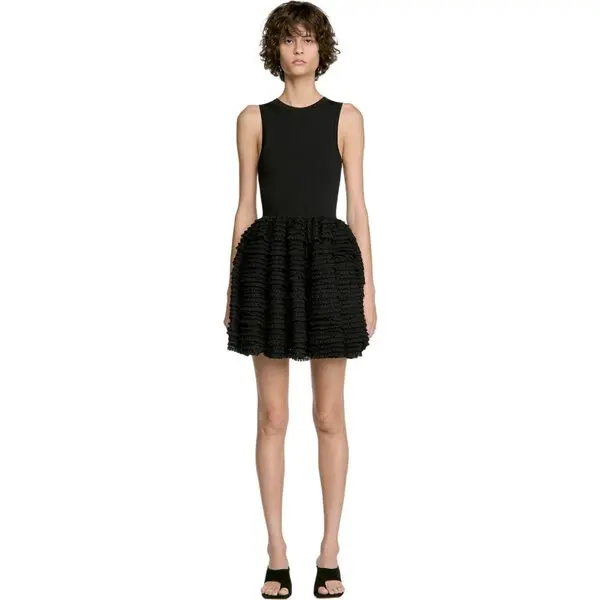 Sandro Short Ruffled Lace Dress
