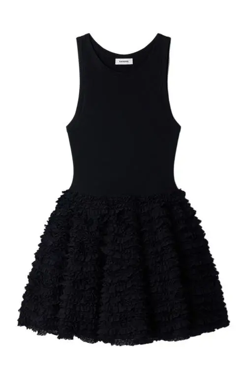 Sandro Short Ruffled Lace Dress