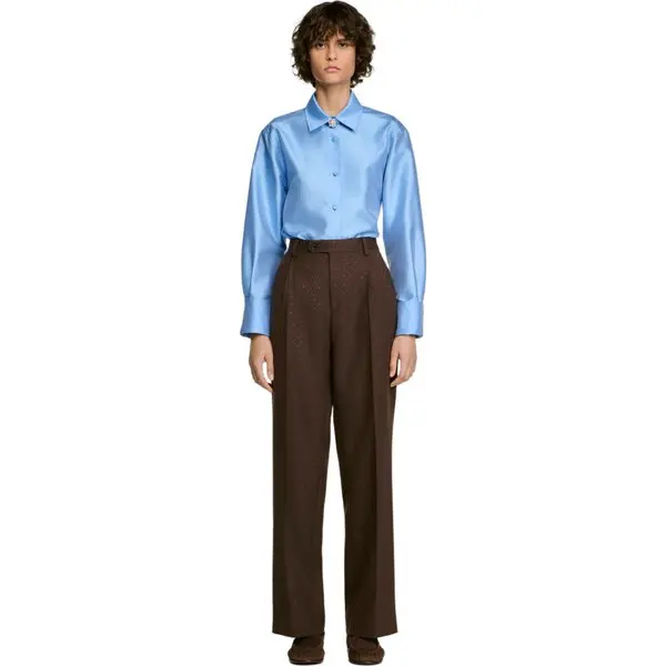 Sandro Rhinestone Suit Trousers
