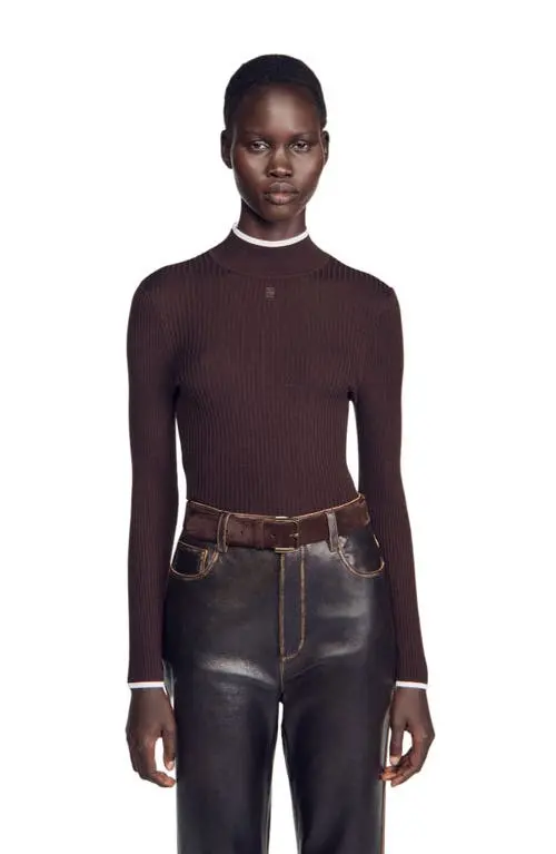 Sandro Ribbed Roll-neck Sweater